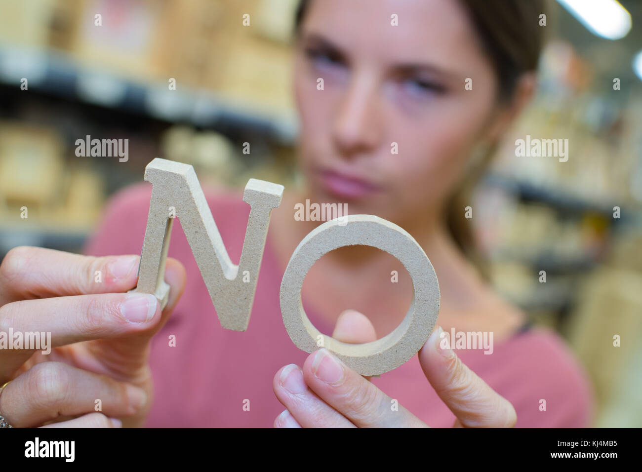 woman hand showing no Stock Photo - Alamy