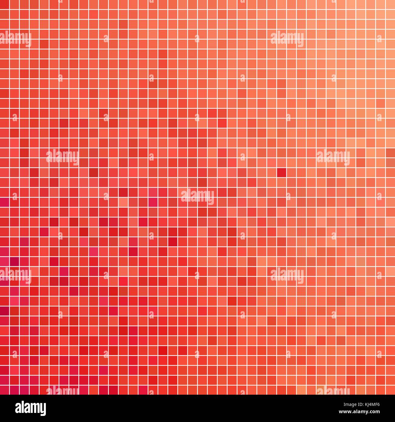 abstract vector square pixel mosaic background- red Stock Vector Image ...
