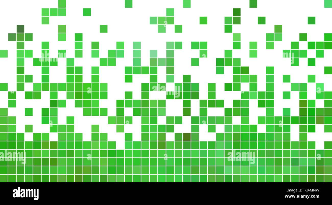 abstract vector square pixel mosaic background - green Stock Vector ...