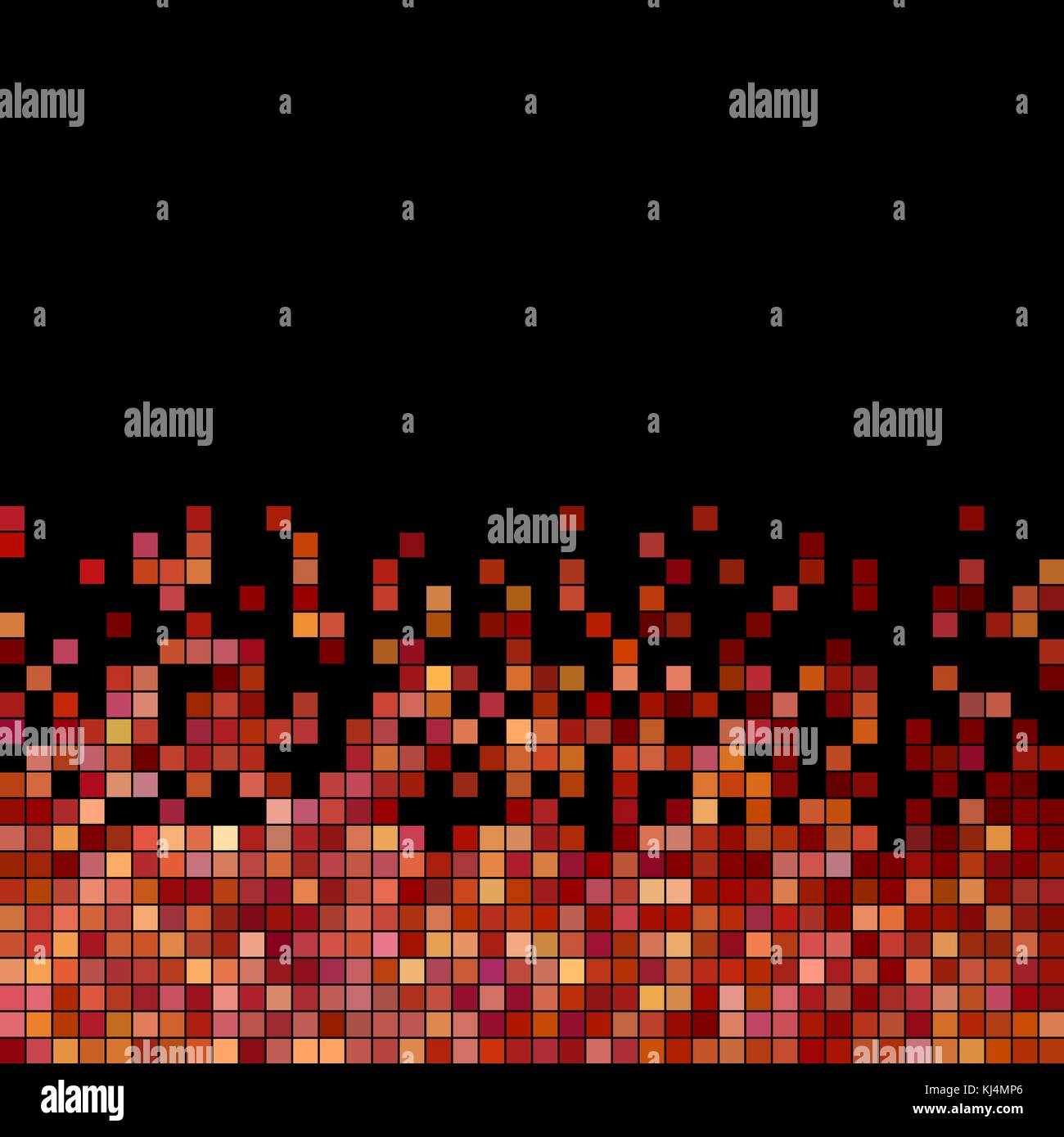 abstract vector square pixel mosaic background - red Stock Vector Image ...