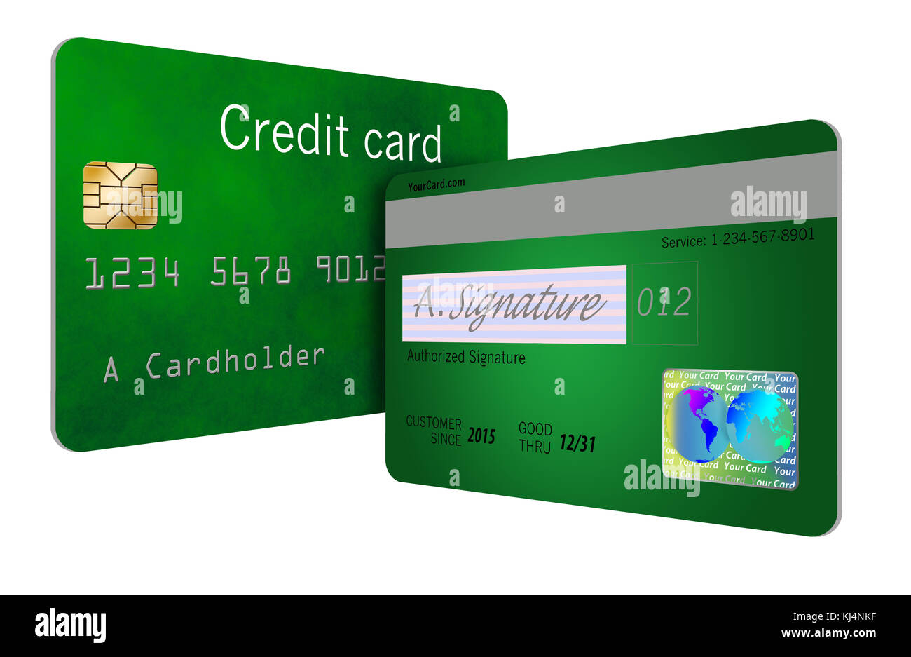 Here is a generic credit card with security features isolated Stock ...