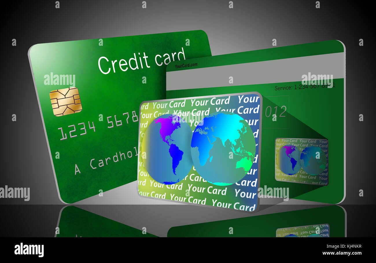 Here is a generic credit card with security features isolated Stock ...