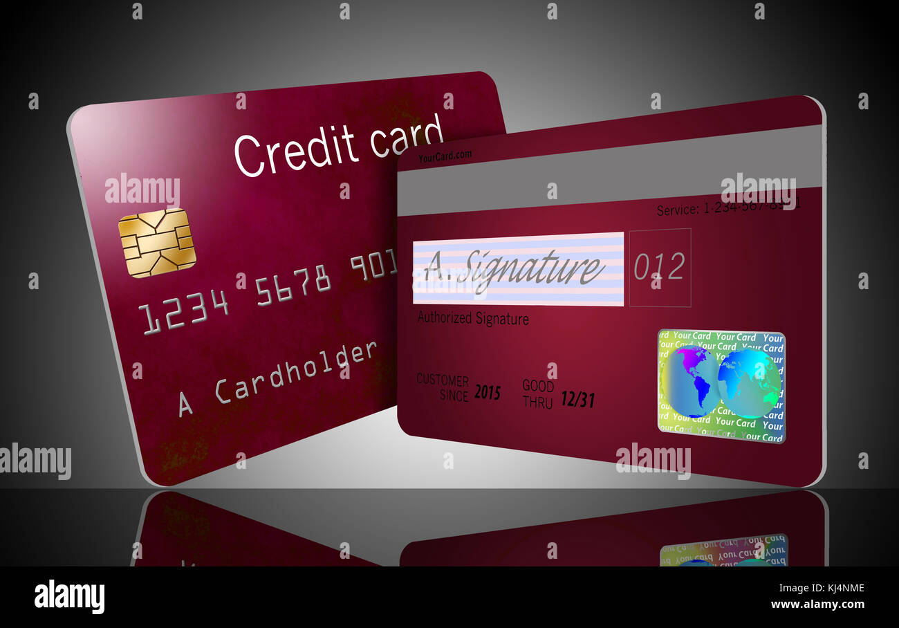 Here is a generic credit card with security features isolated Stock ...