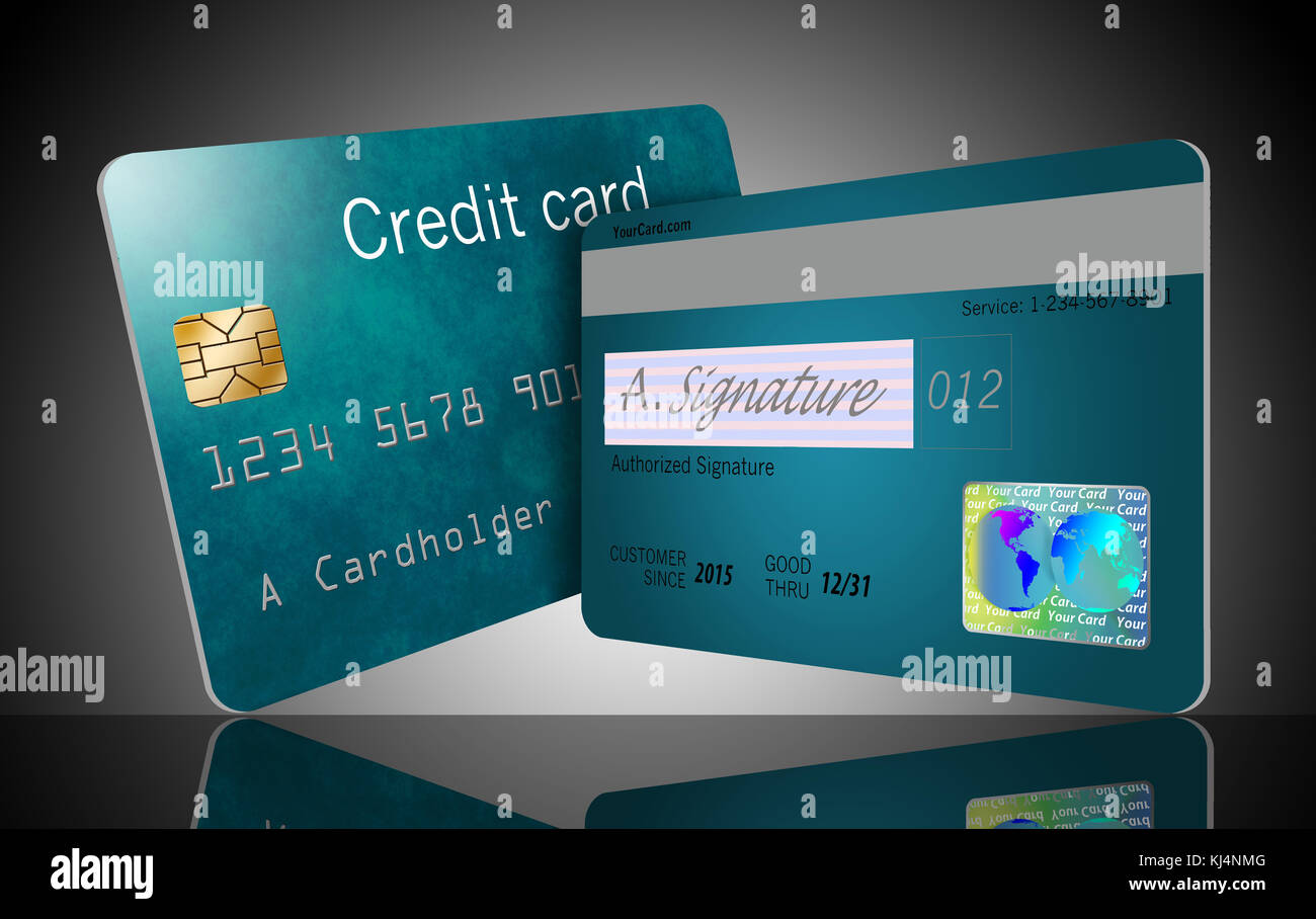 Here is a generic credit card with security features isolated Stock ...