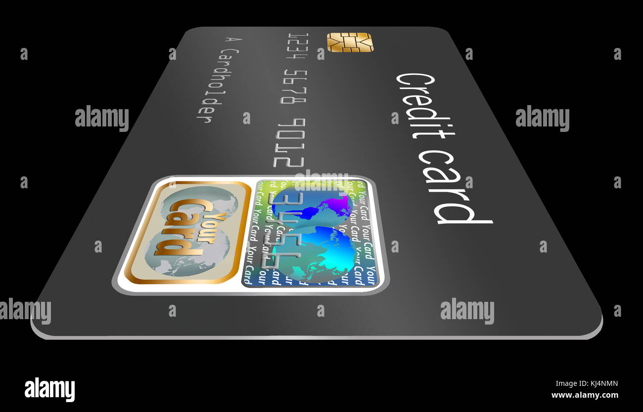 Here is a generic credit card with security features isolated Stock ...