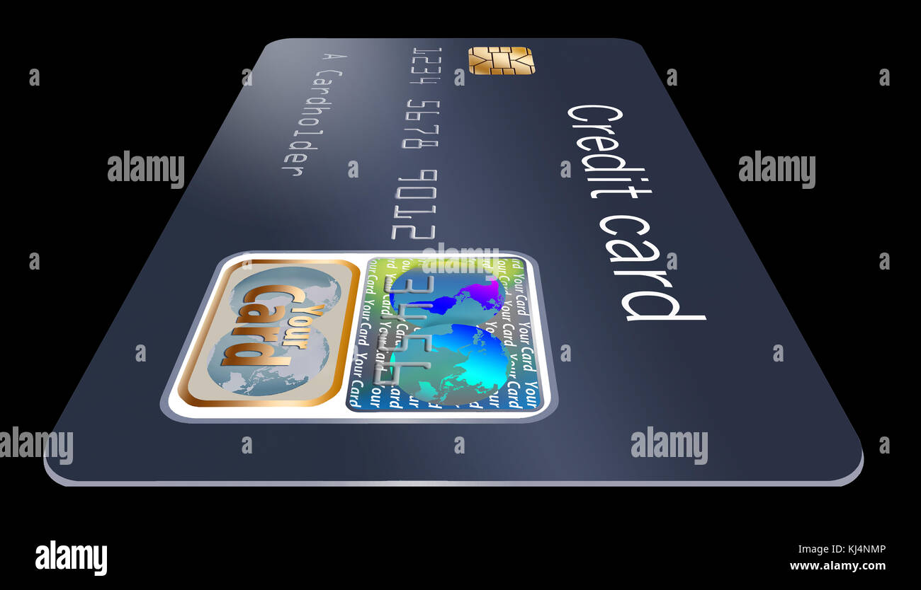 Here is a generic credit card with security features isolated Stock ...