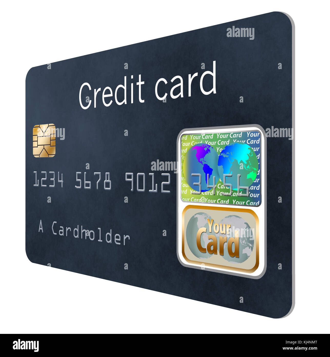 Here is a generic credit card with security features isolated Stock ...