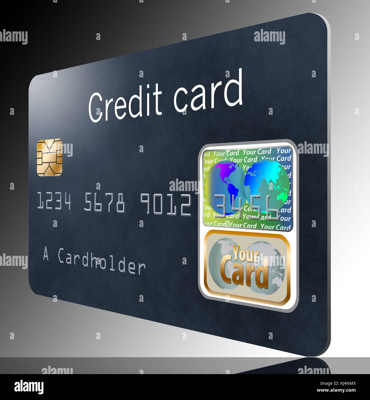 Here is a generic credit card with security features isolated Stock ...