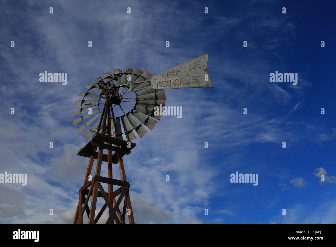 Windmill in Molson Washington Stock Photo - Alamy