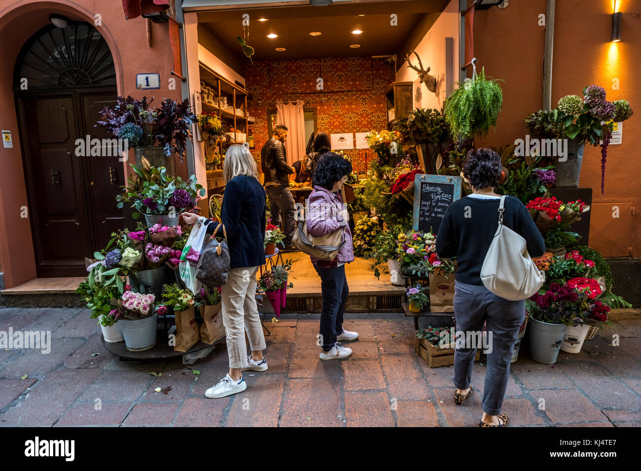 Colourful display spilling out into the street. Frida's Italian Flower ...