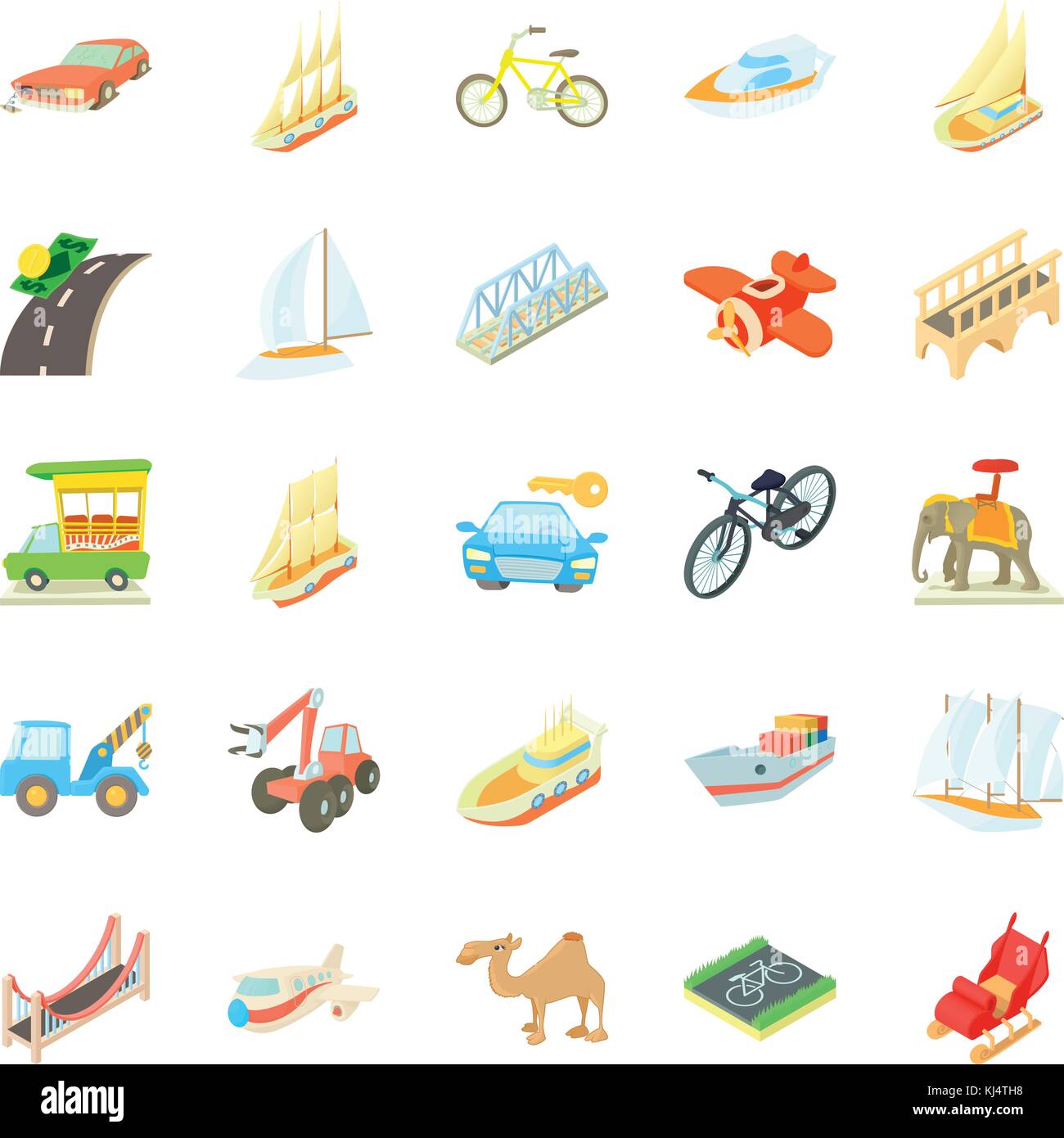 Fast driving icons set, cartoon style Stock Vector Image & Art - Alamy