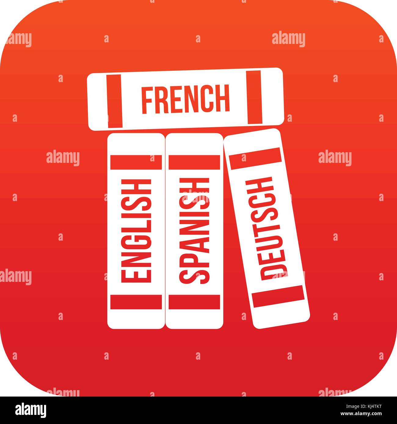 Dictionaries icon digital red Stock Vector Image & Art - Alamy