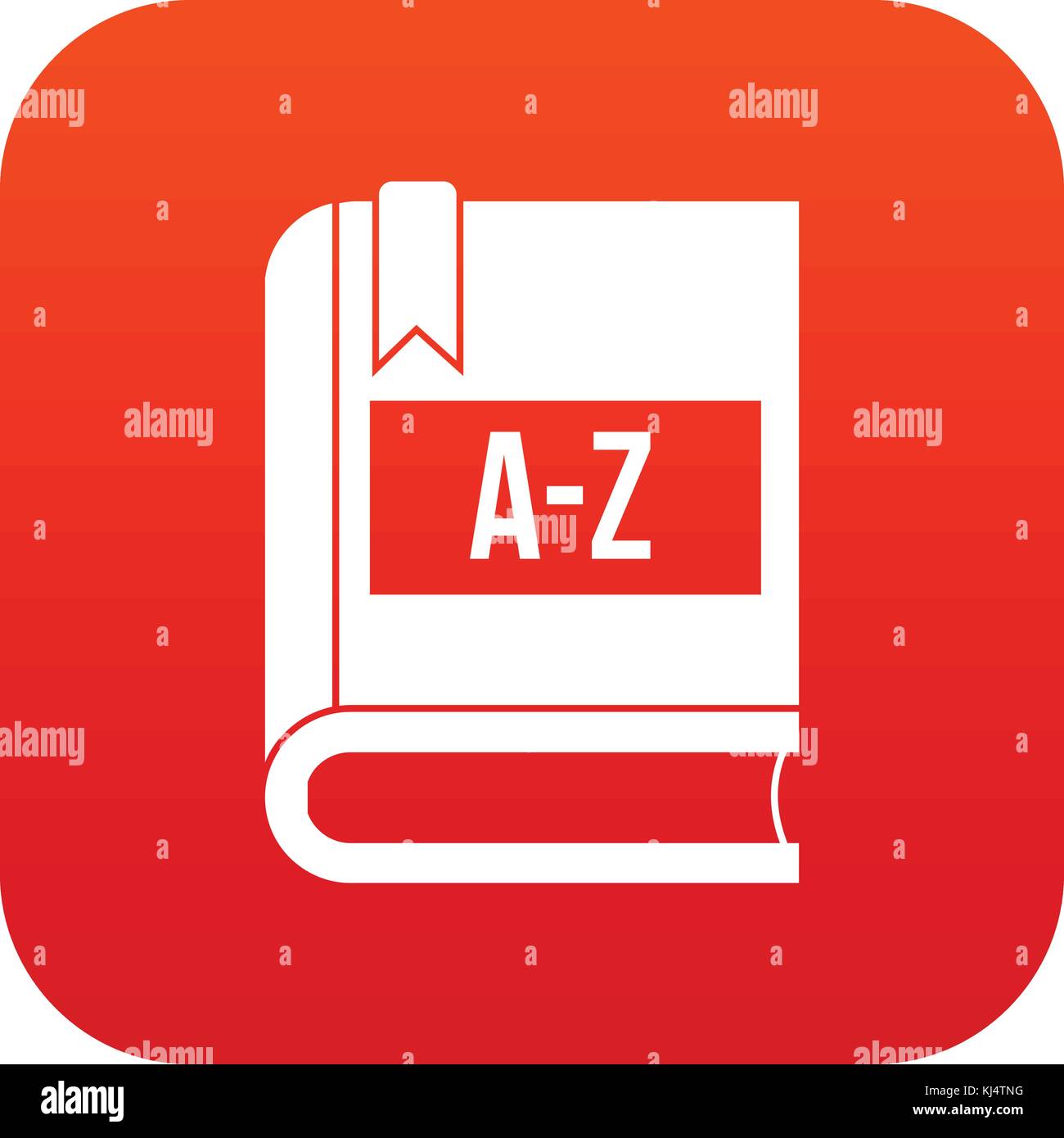 Dictionary book icon digital red Stock Vector Image & Art - Alamy