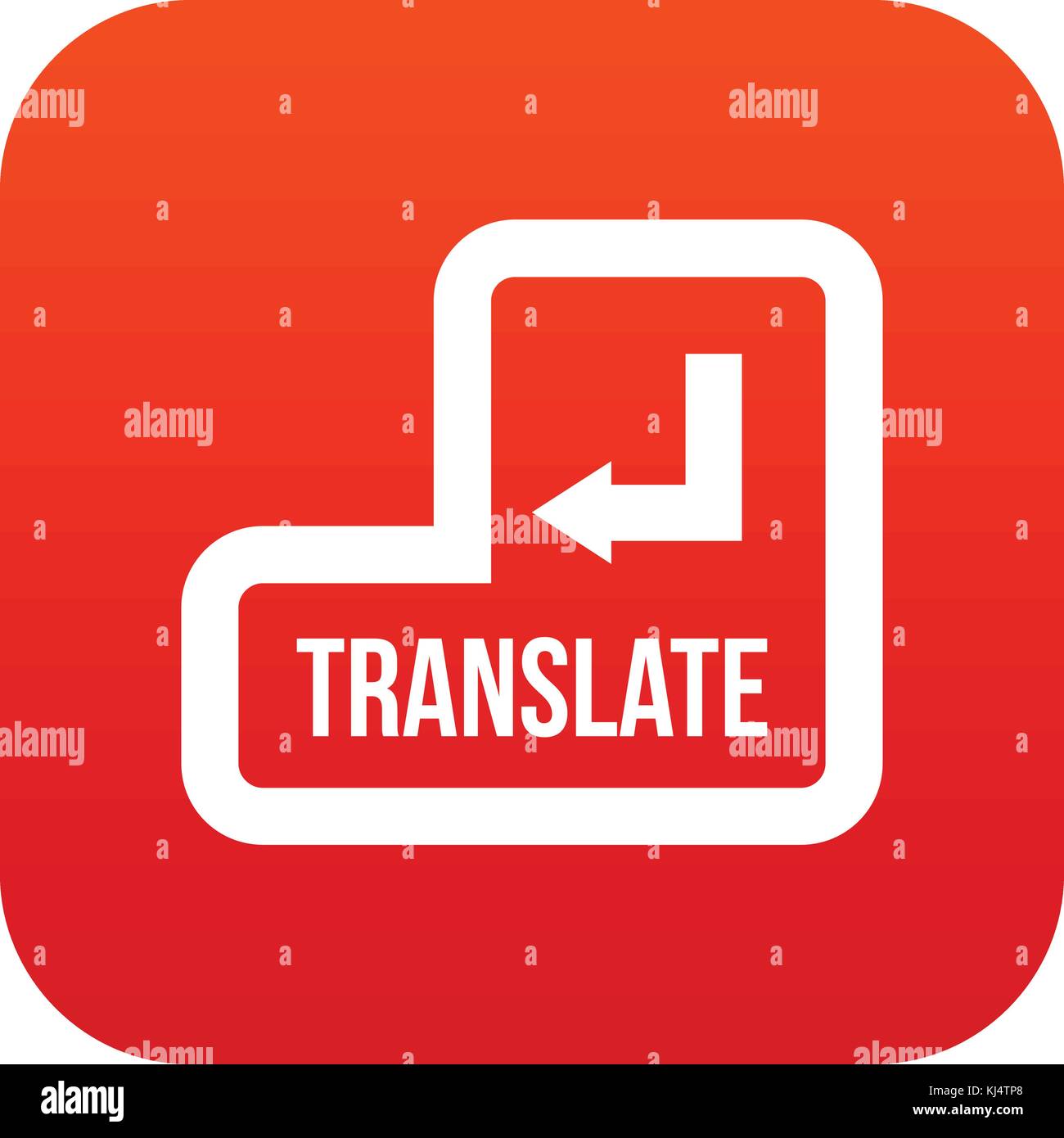 Translate button icon digital red Stock Vector Image & Art - Alamy
