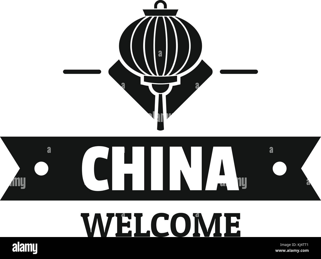 China welcome logo, simple black style Stock Vector Image & Art - Alamy