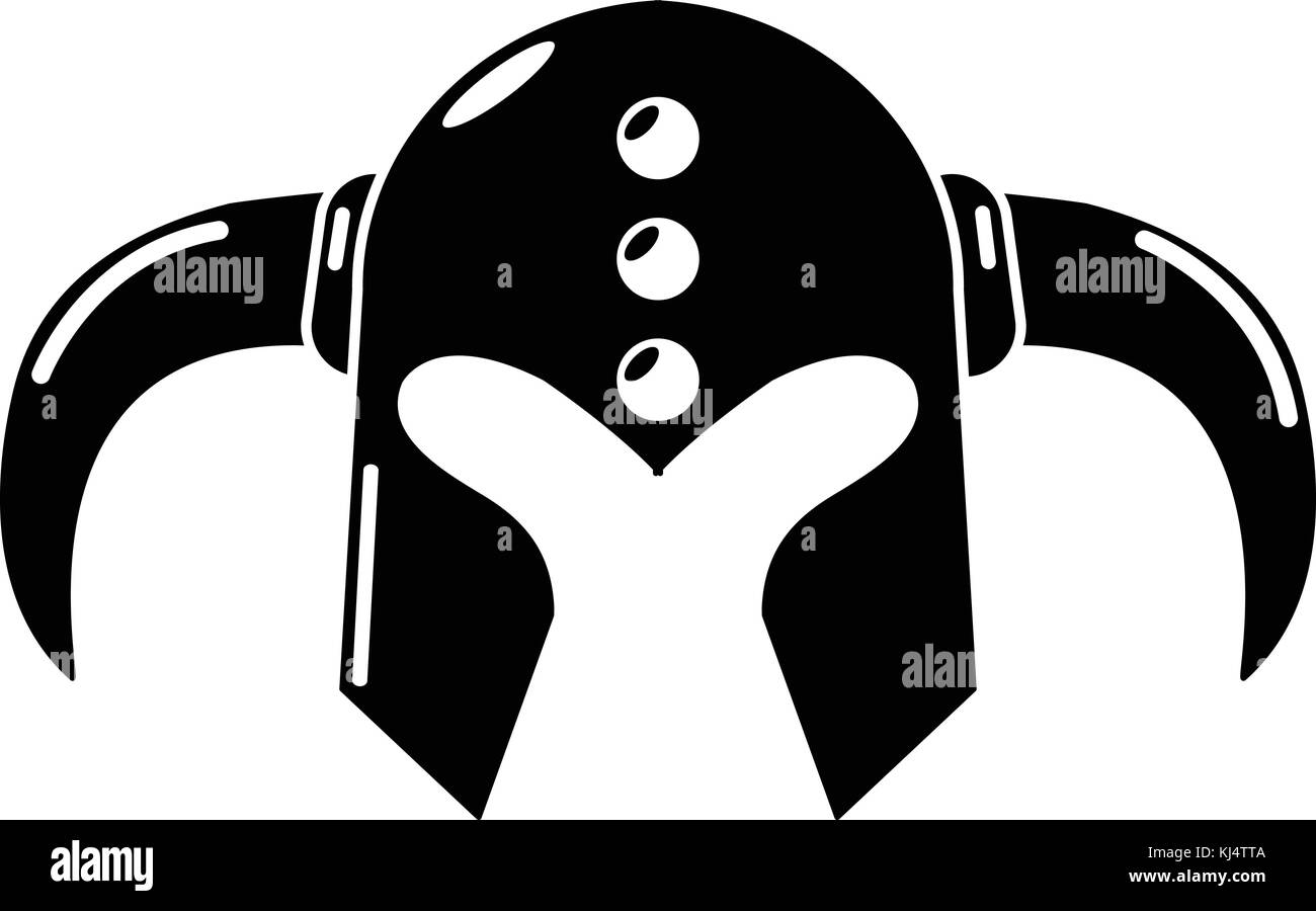 Viking helmet classic icon, simple black style Stock Vector Image & Art ...