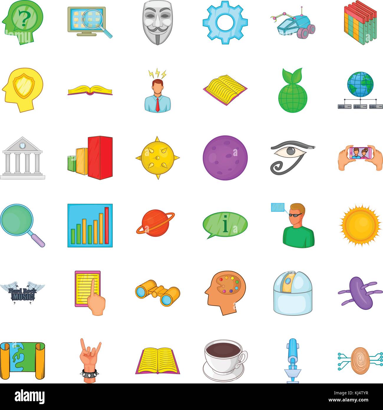 Solution icons set, cartoon style Stock Vector Image & Art - Alamy