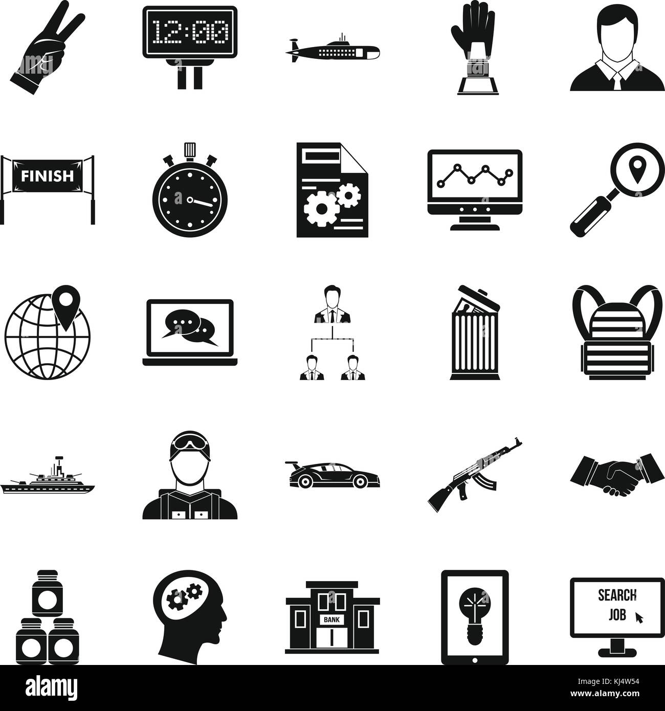 Triumph icons set, simple style Stock Vector Image & Art - Alamy