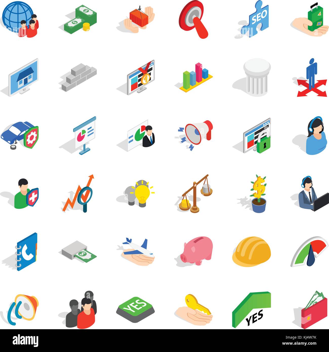 Speaking icons set, isometric style Stock Vector Image & Art - Alamy