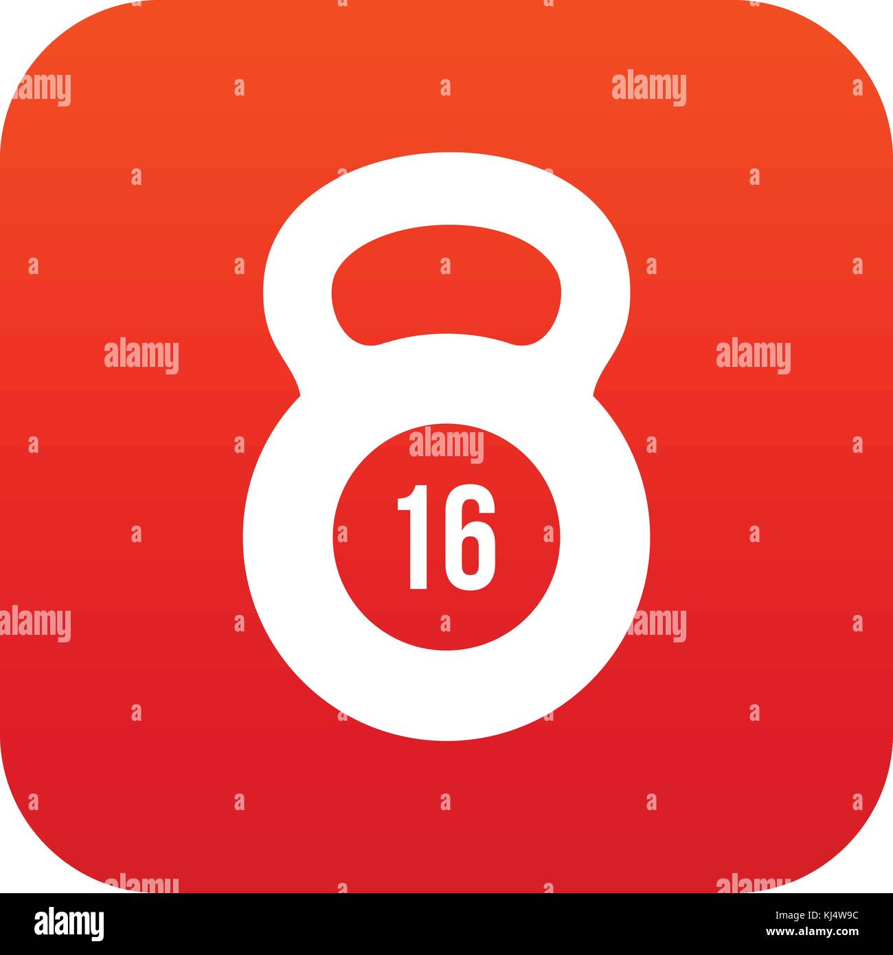 Kettlebell icon digital red Stock Vector Image & Art - Alamy