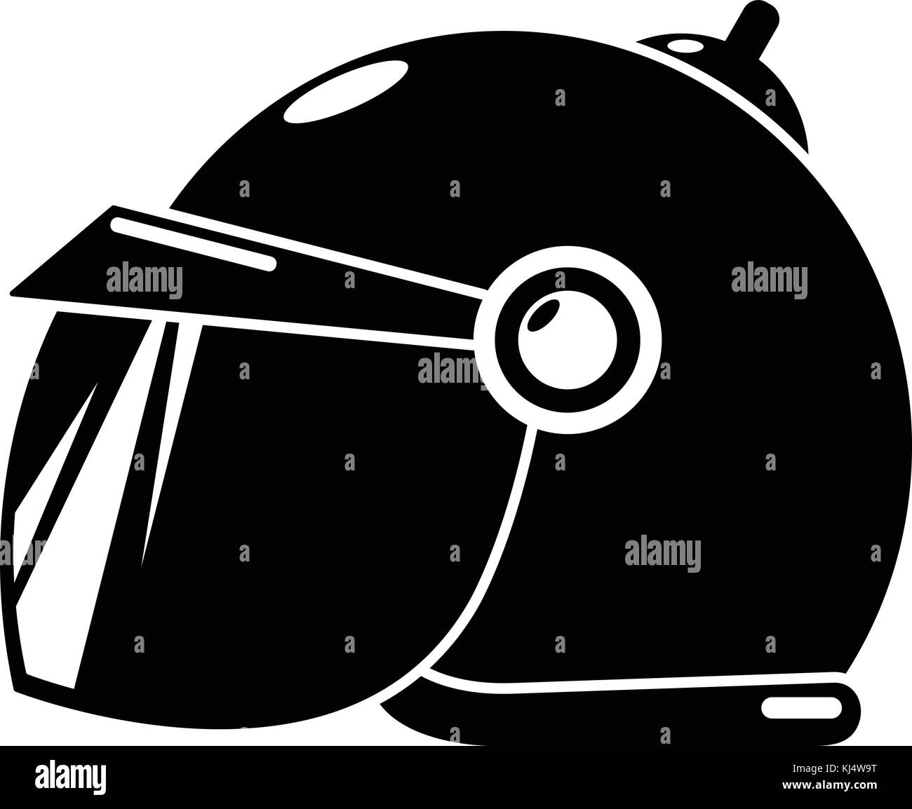 Motorcycle helmet scooter icon, simple black style Stock Vector Image ...