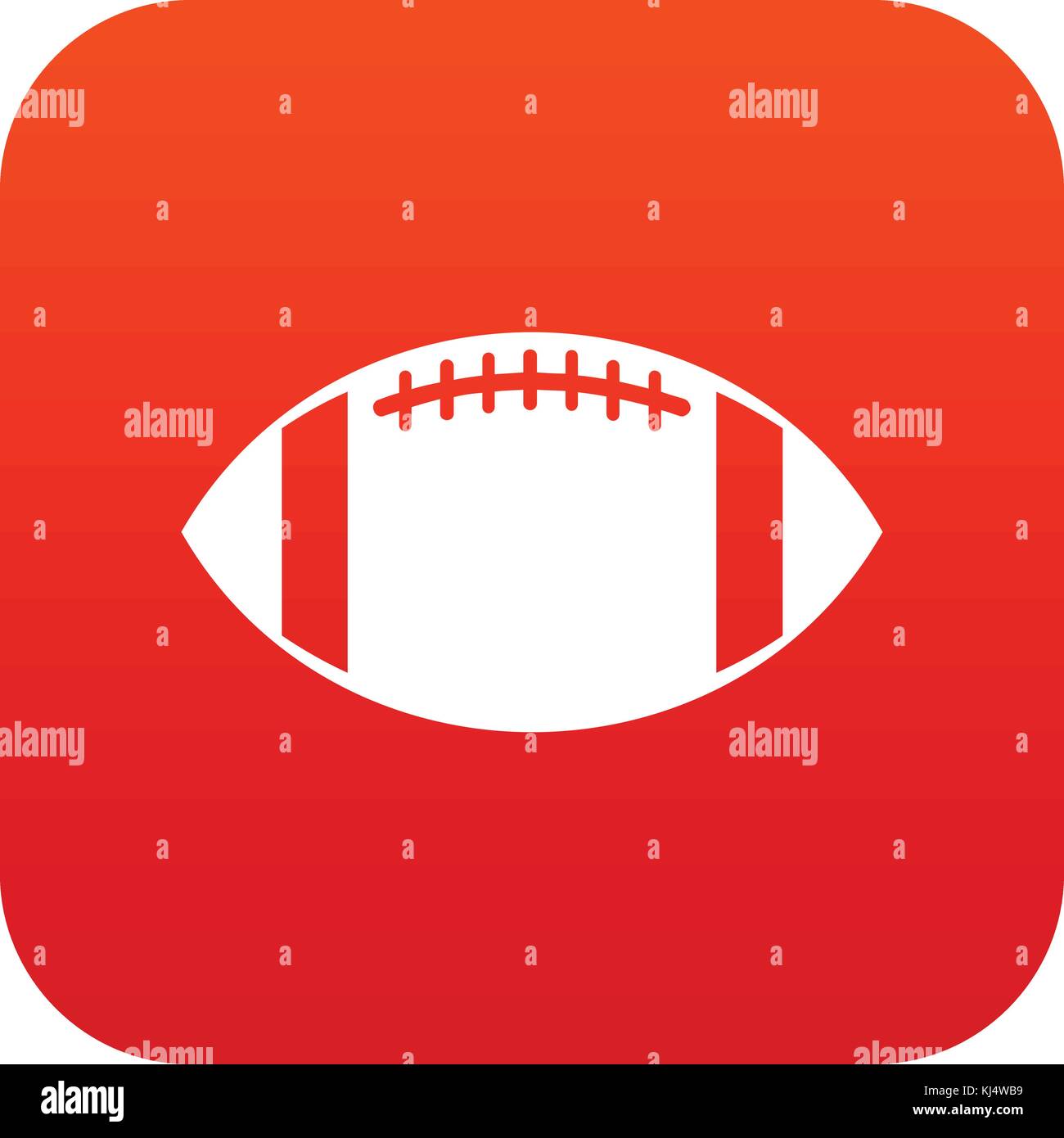 Rugby ball icon digital red Stock Vector Image & Art - Alamy