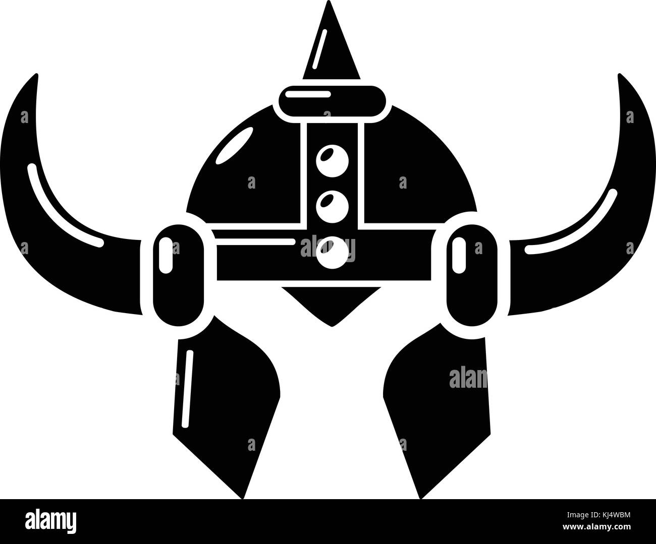 Viking helmet knight icon, simple black style Stock Vector Image & Art ...