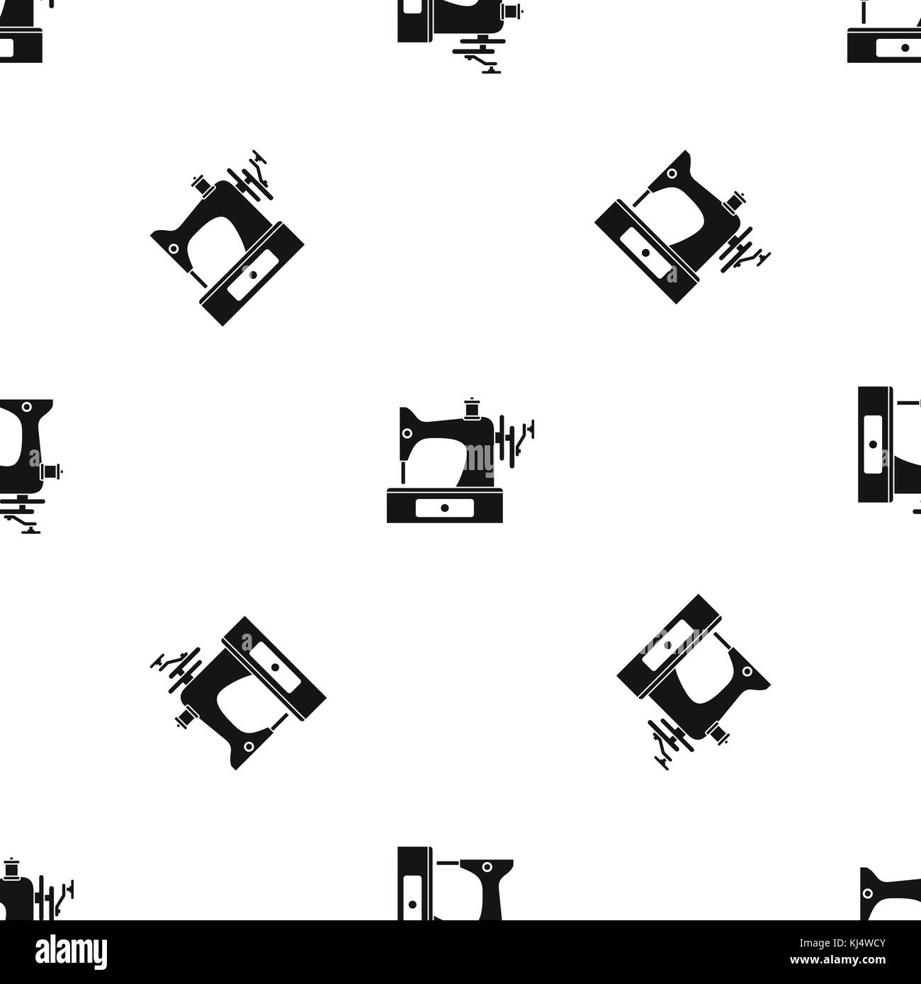 Old Manual Sewing Machine Black and White Stock Photos & Images - Alamy