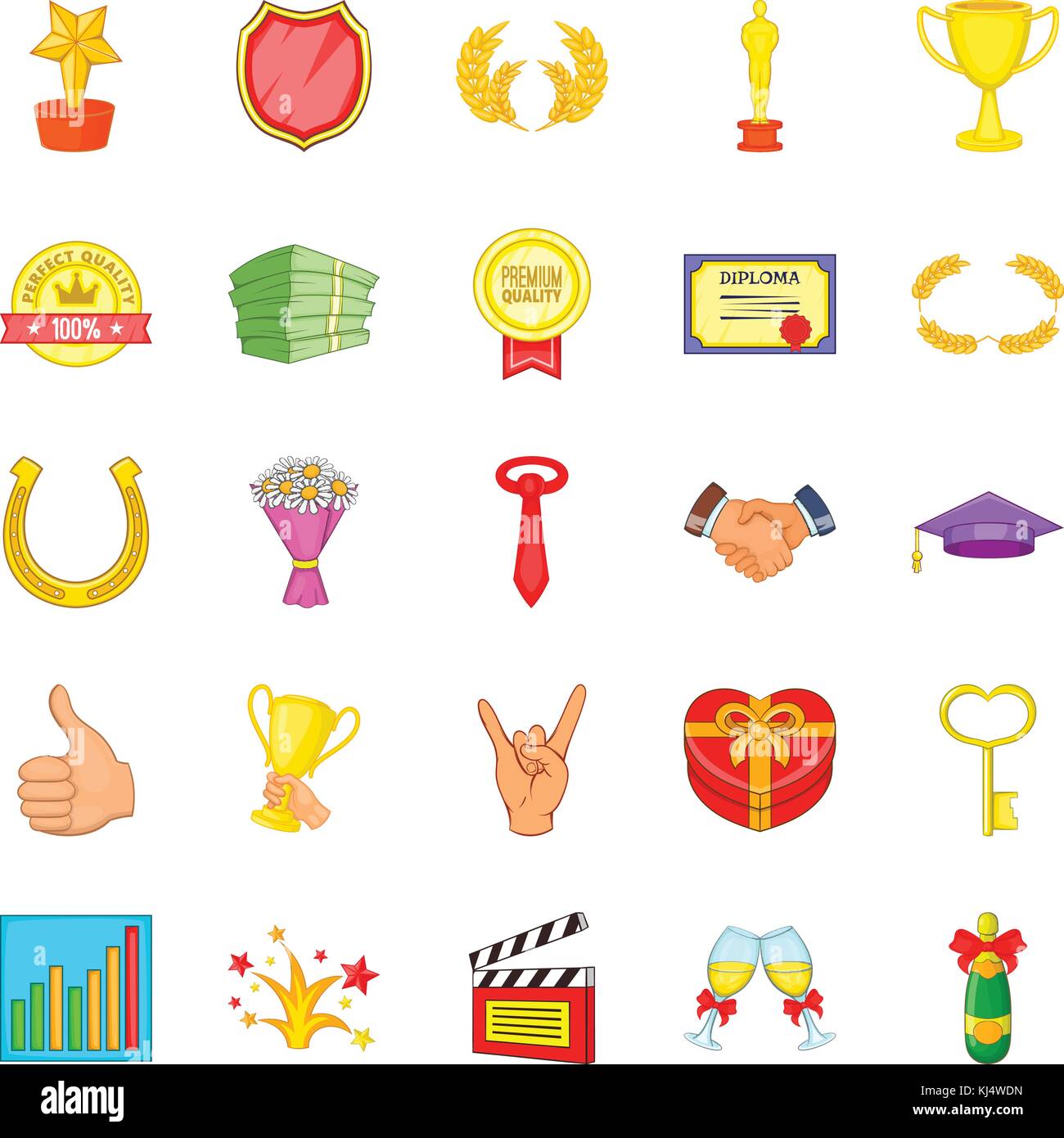 Dear participant icons set, cartoon style Stock Vector Image & Art - Alamy