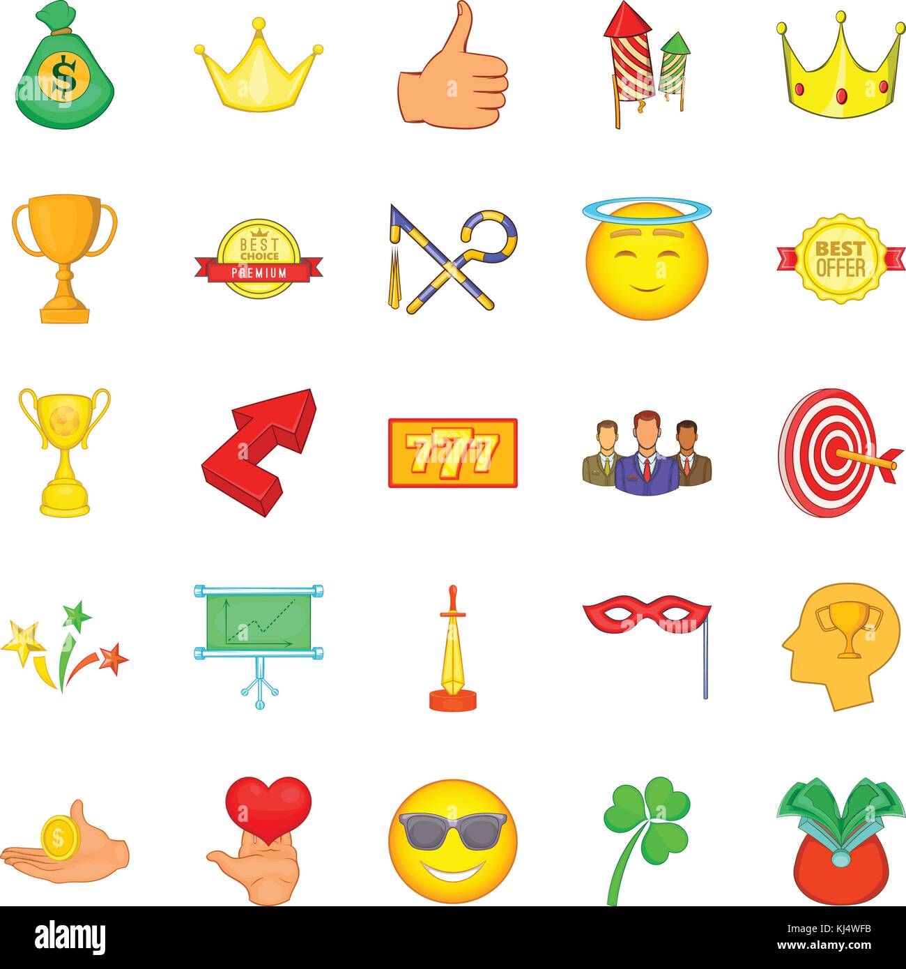 Enriched icons set, cartoon style Stock Vector Image & Art - Alamy