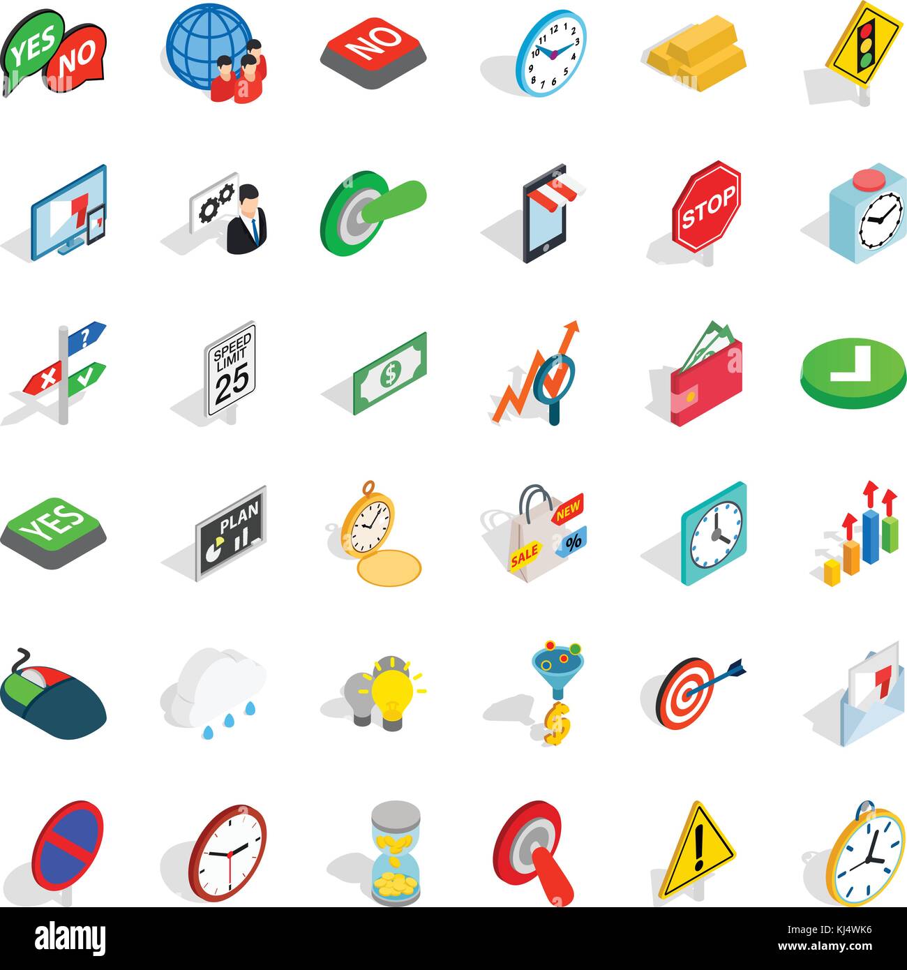 Switch off icons set, isometric style Stock Vector Image & Art - Alamy