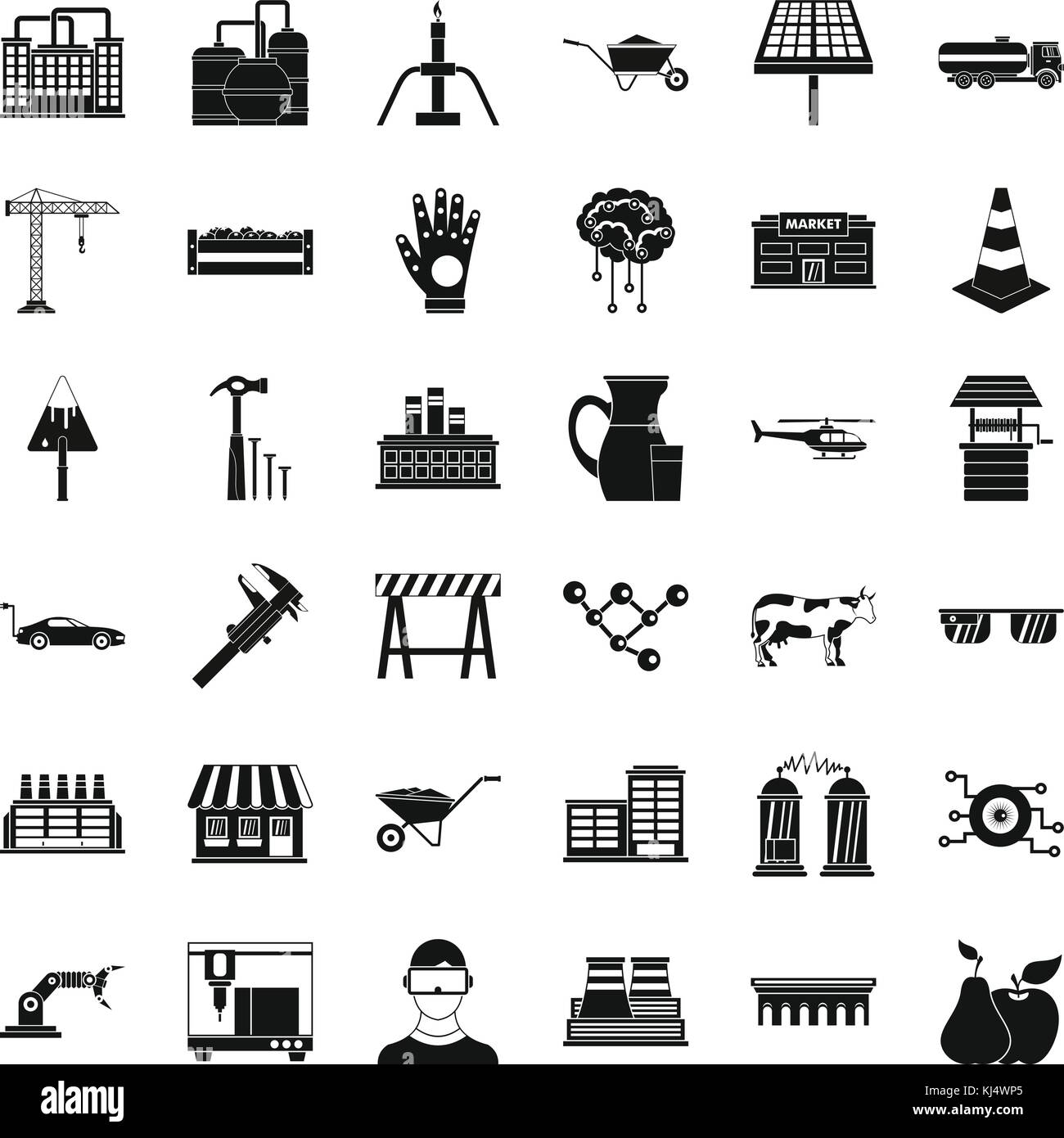 Well icons set, simple style Stock Vector Image & Art - Alamy