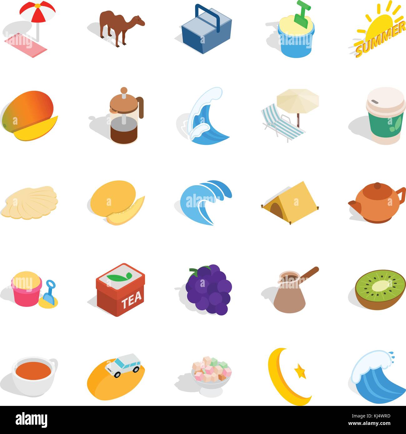 luxuriate icons set, isometric style Stock Vector Image & Art - Alamy