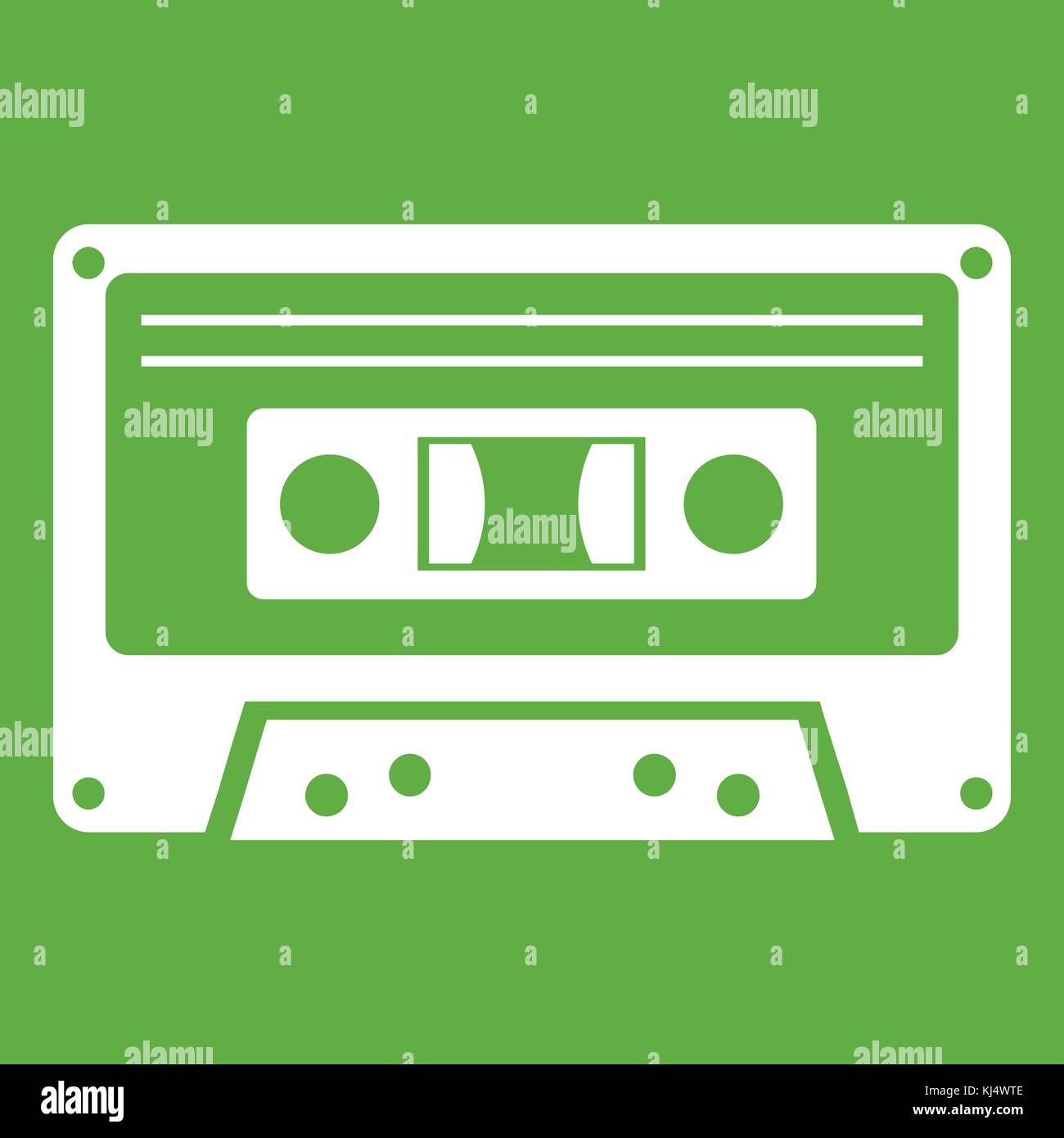 Old green audio cassette Stock Vector Images - Alamy
