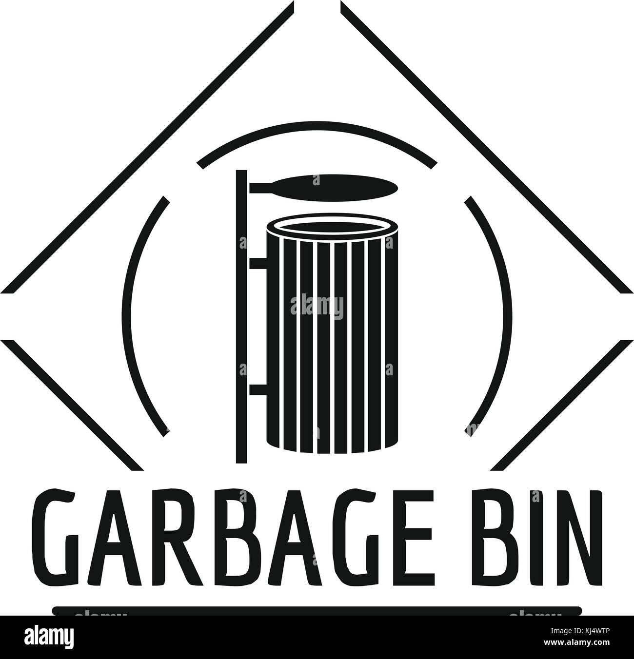 Bin logo, simple black style Stock Vector Image & Art - Alamy