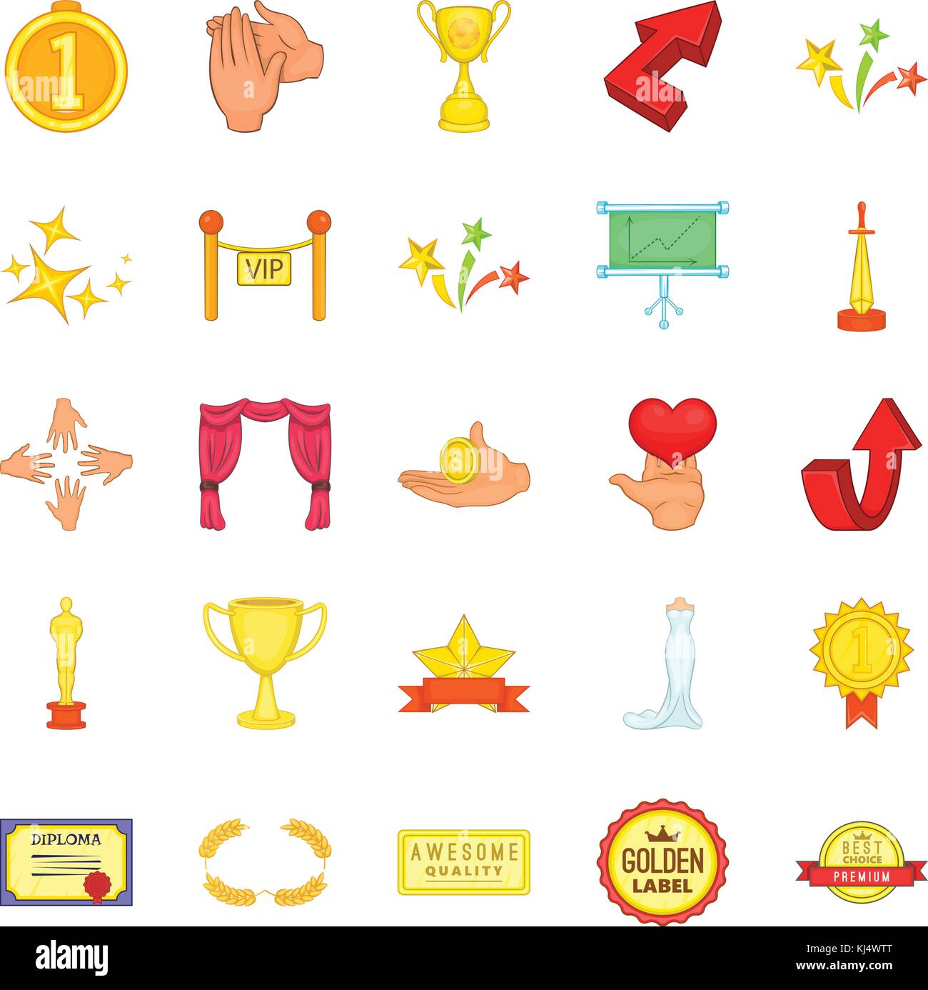 Stipend icons set, cartoon style Stock Vector Image & Art - Alamy