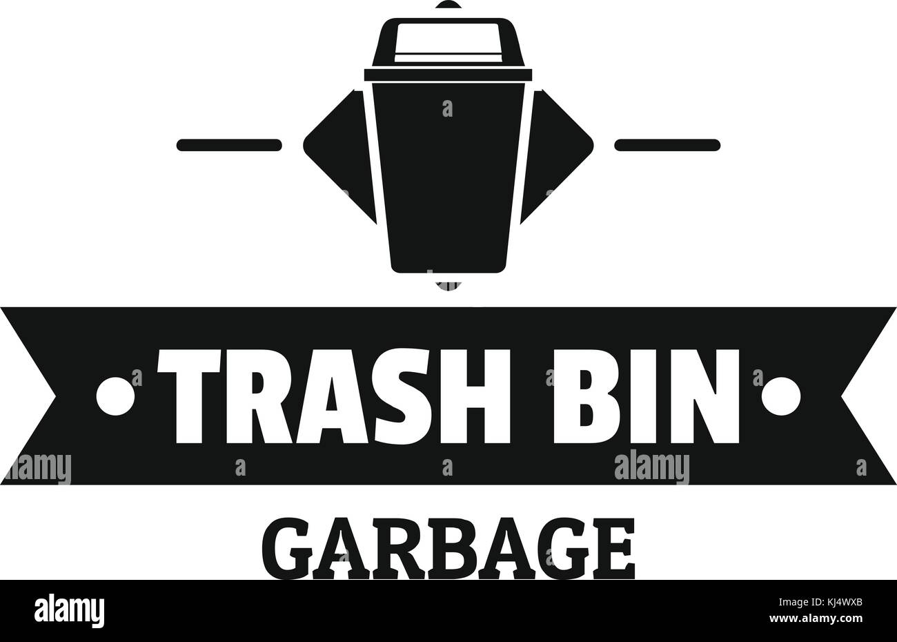Bin household logo, simple black style Stock Vector Image & Art - Alamy