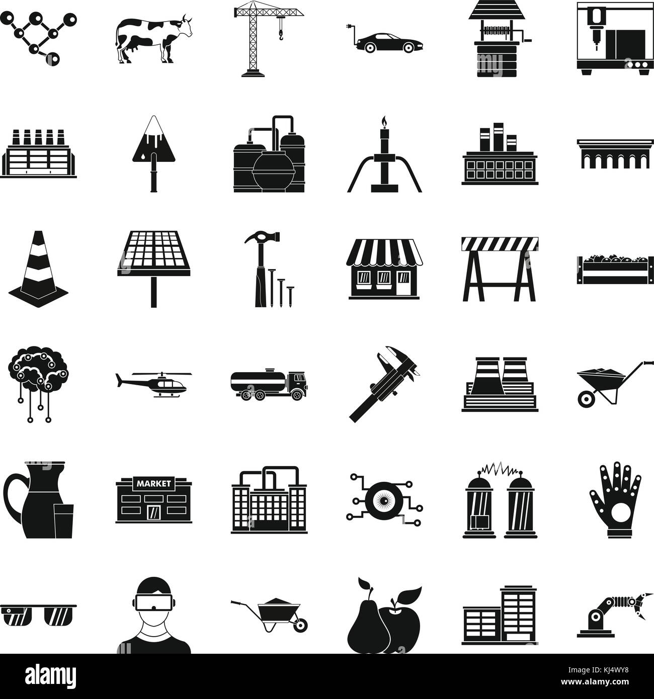 Market icons set, simple style Stock Vector Image & Art - Alamy