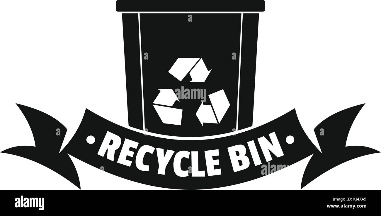 Bin recycle logo, simple black style Stock Vector Image & Art - Alamy