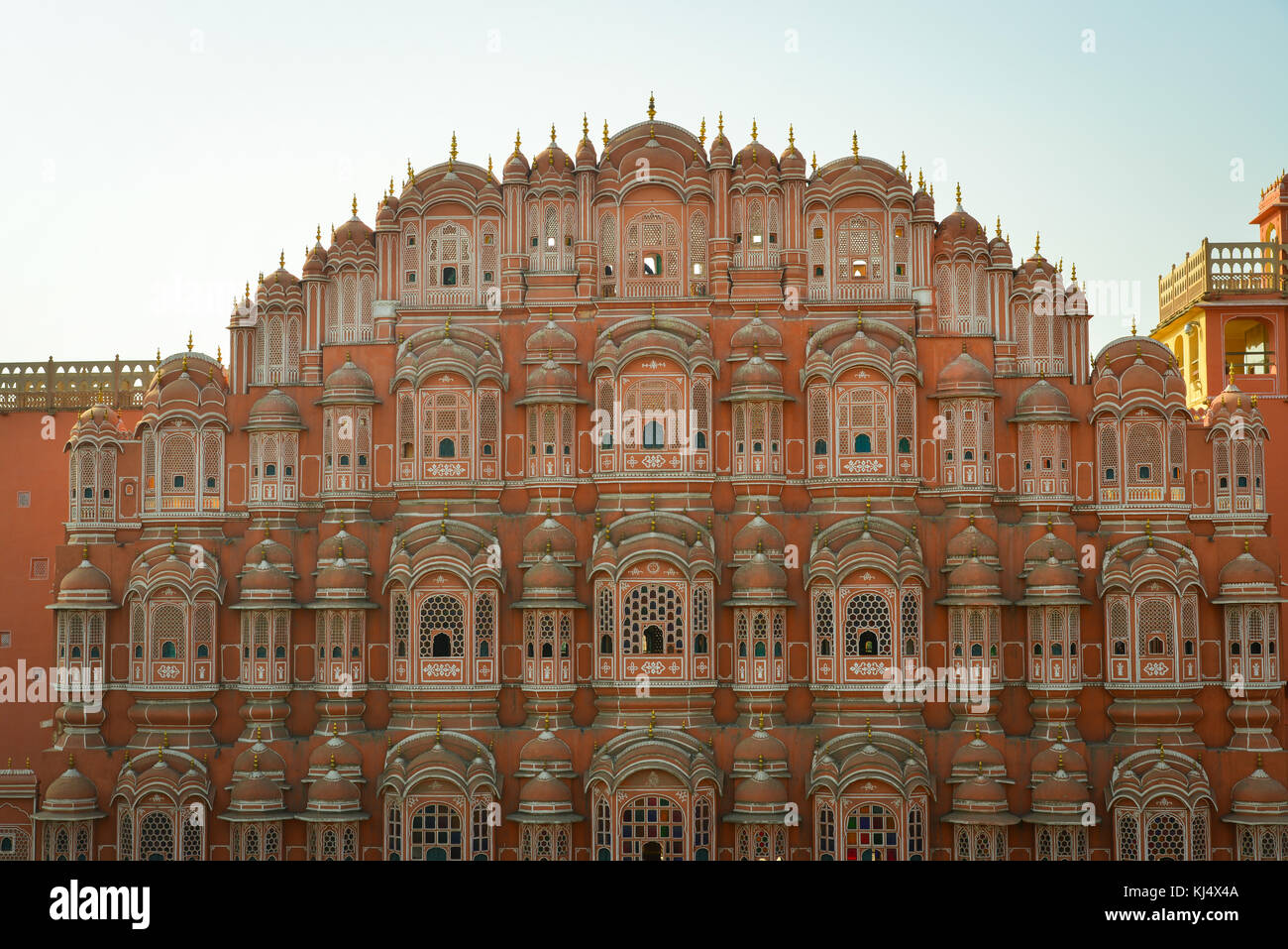 Hawa Mahal (Wind Palace) in Jaipur, India. Hawa Mahal is constructed of ...