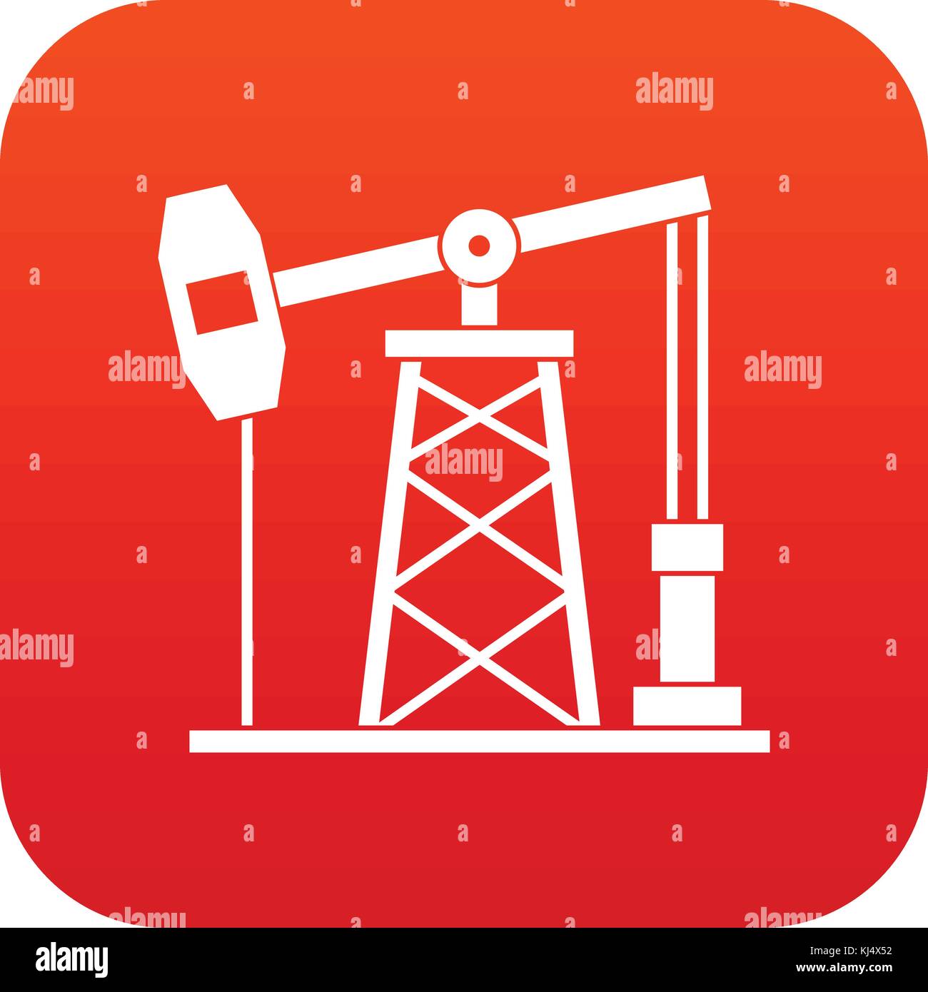 Oil derrick icon digital red Stock Vector Image & Art - Alamy