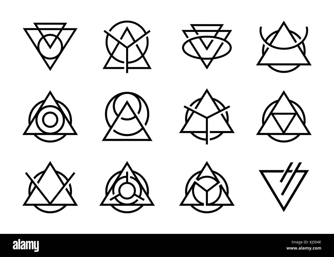 Triangle icon hi-res stock photography and images - Alamy