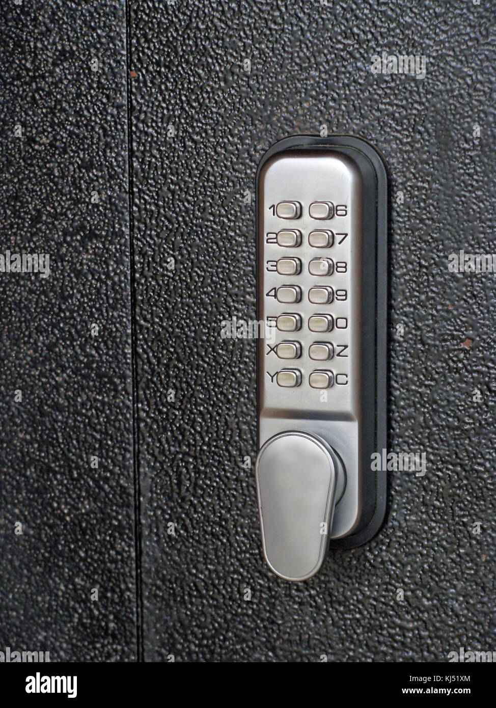 Metal steel safety doors with electronic number key lock Stock Photo ...