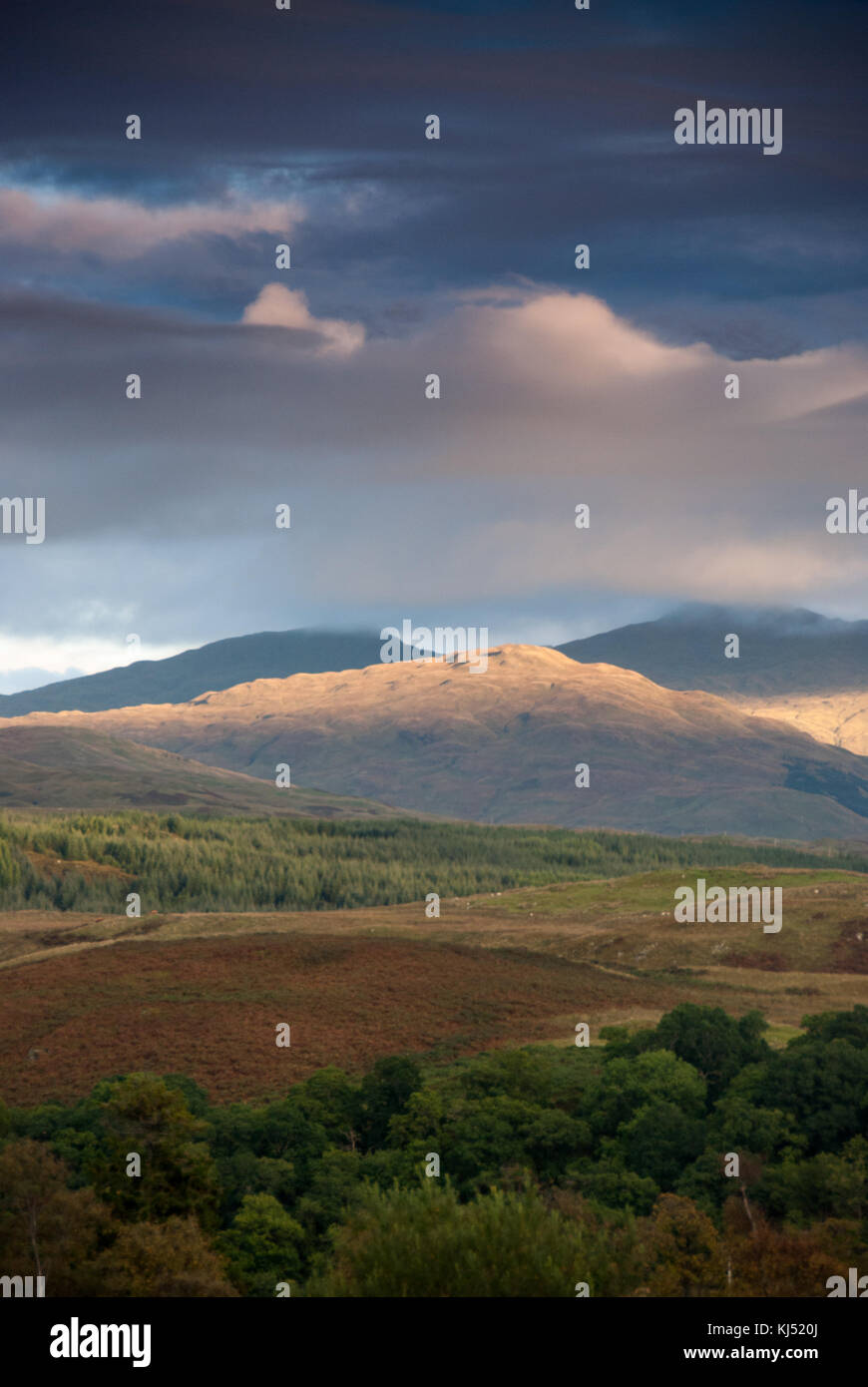 Sunset in the Scottish Highlands Stock Photo - Alamy