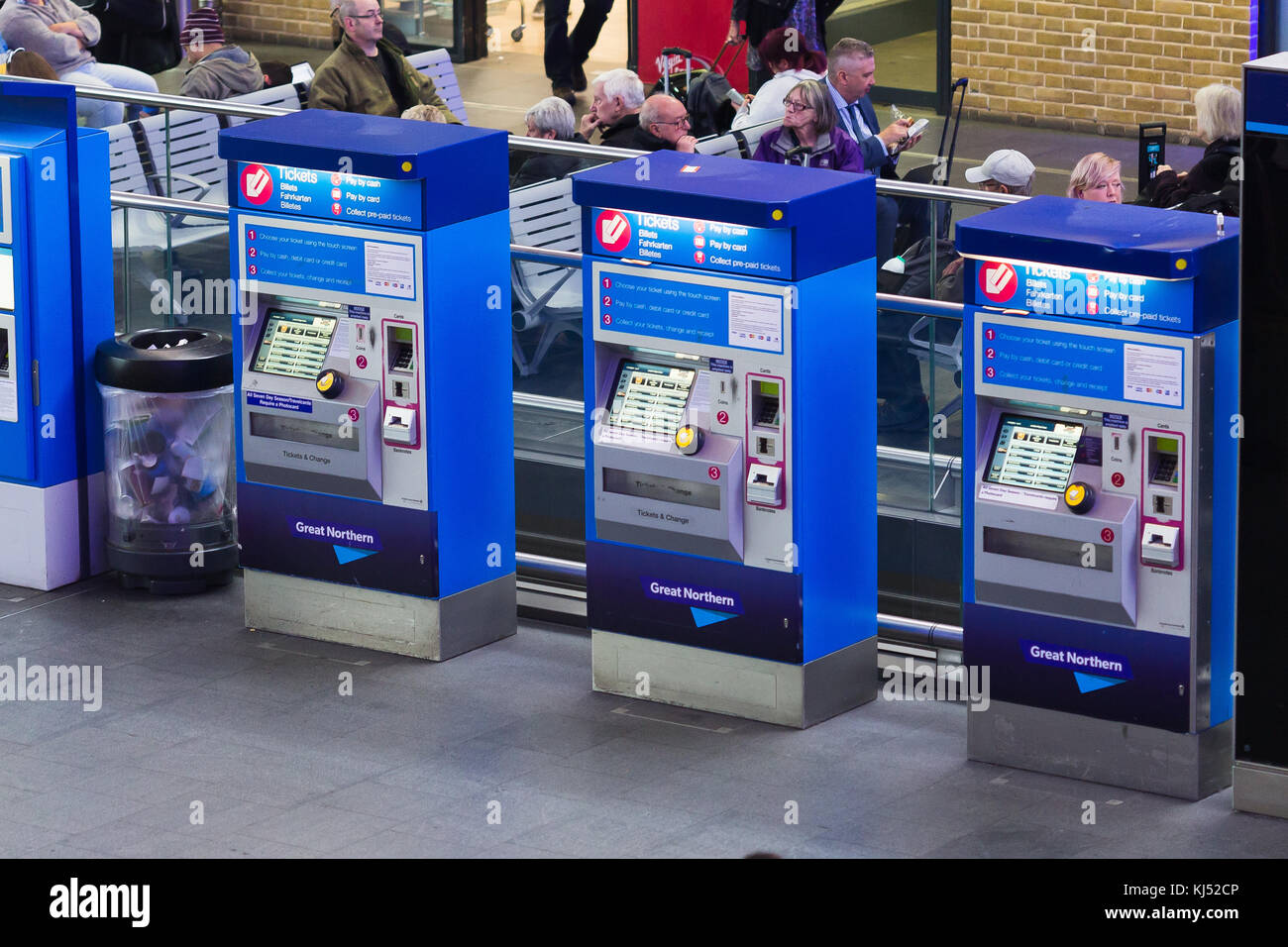 automated ticket machines Kings Cross station London UK Stock Photo - Alamy