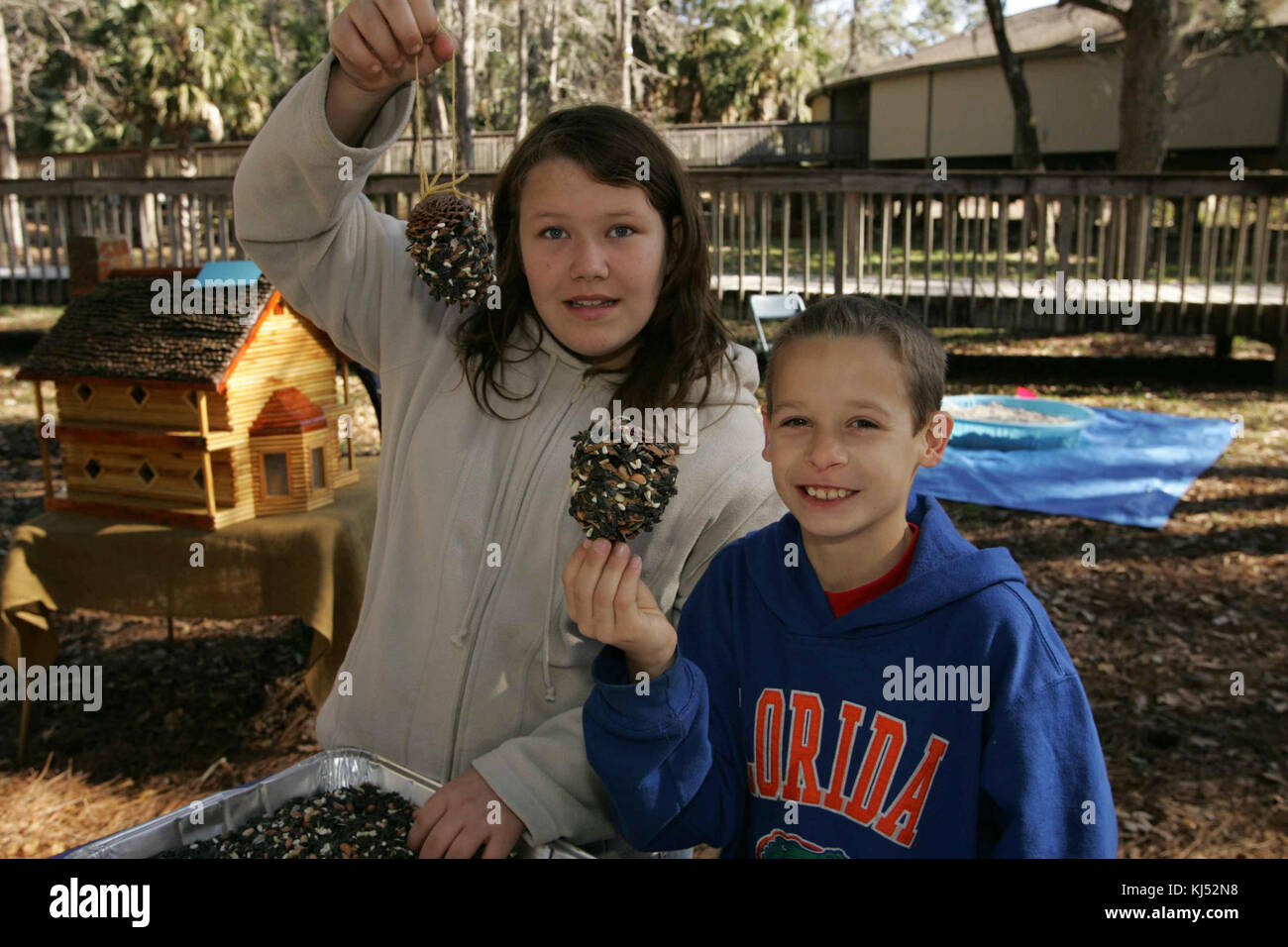 Children display items from craft fair Stock Photo - Alamy