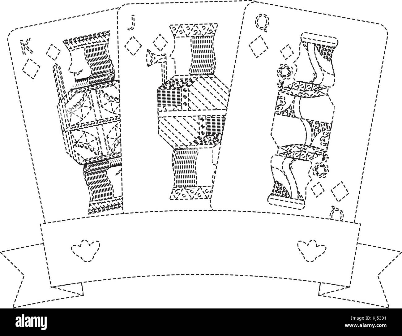 Jack queen king Black and White Stock Photos & Images - Alamy