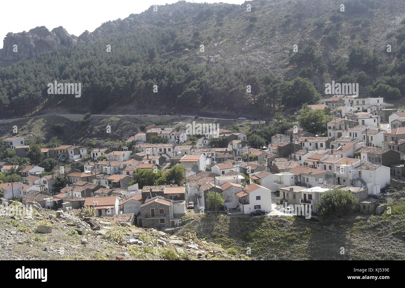 A scenic view of Samothraki, an island in the northern Aegean Sea ...