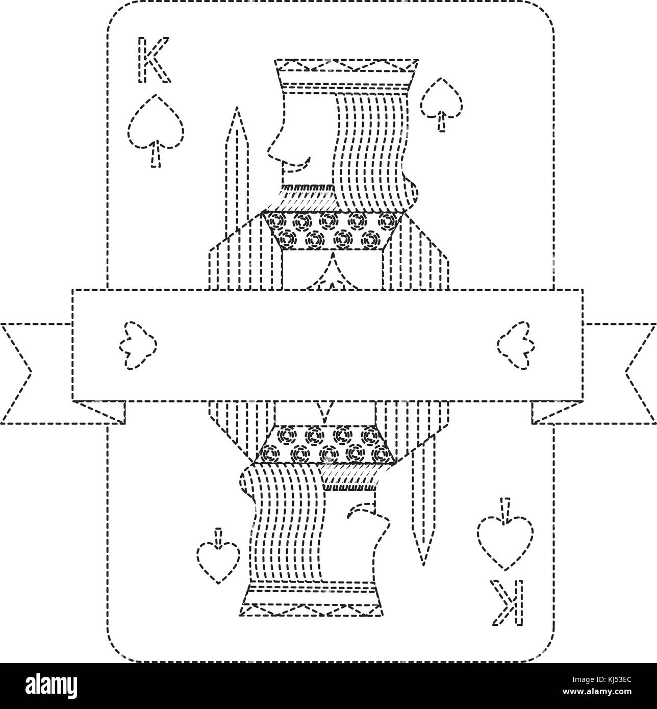 poker king of spades playing card banner design Stock Vector Image ...
