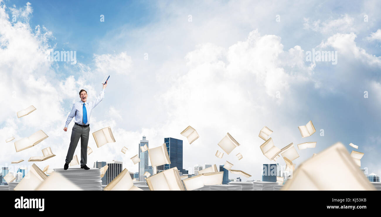 Study hard to become successful businessman Stock Photo - Alamy